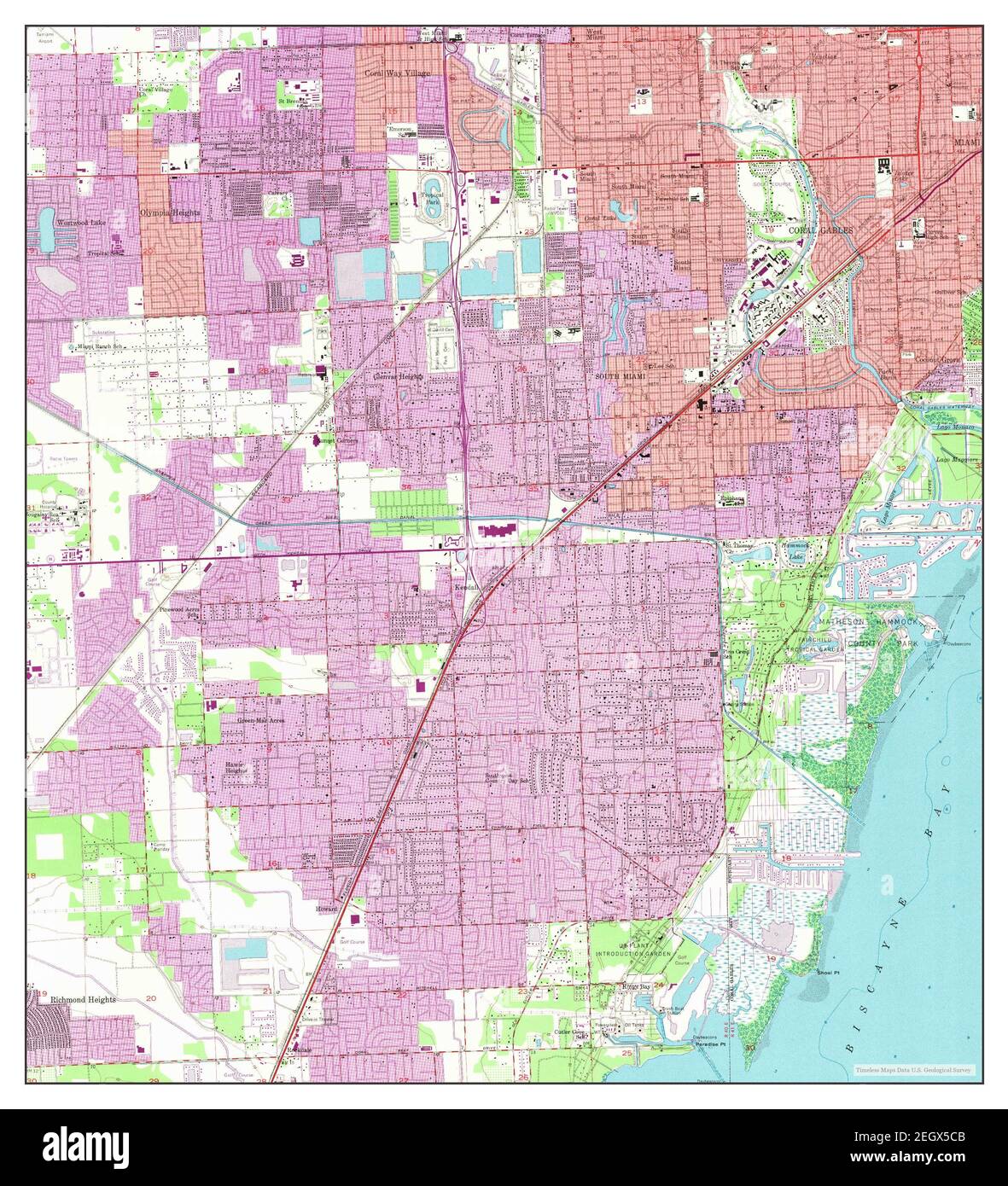 South Miami, Florida, map 1956, 1:24000, United States of America by ...