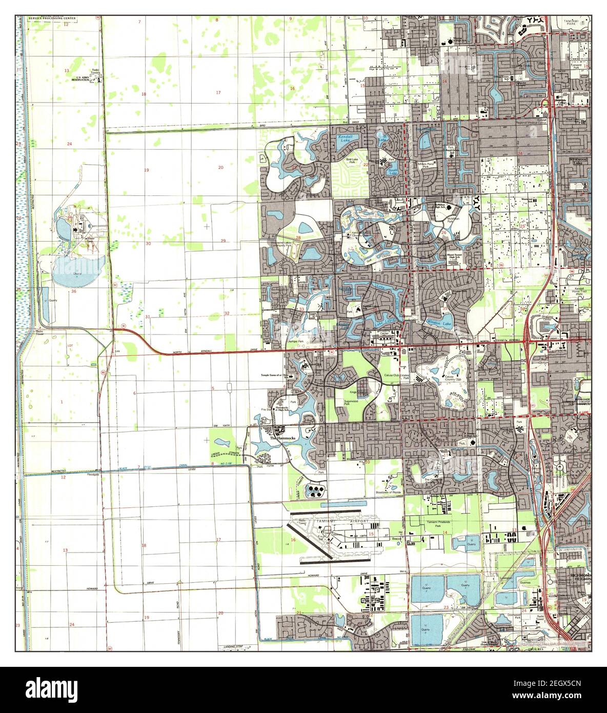 Vintage map miami florida Cut Out Stock Images & Pictures - Alamy