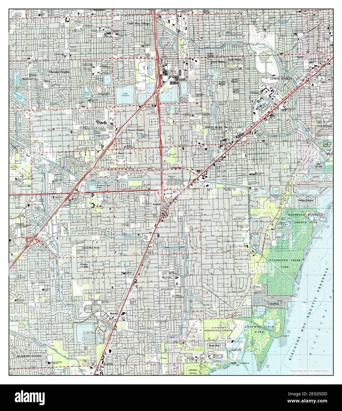 South Miami, Florida, map 1988, 1:24000, United States of America by ...