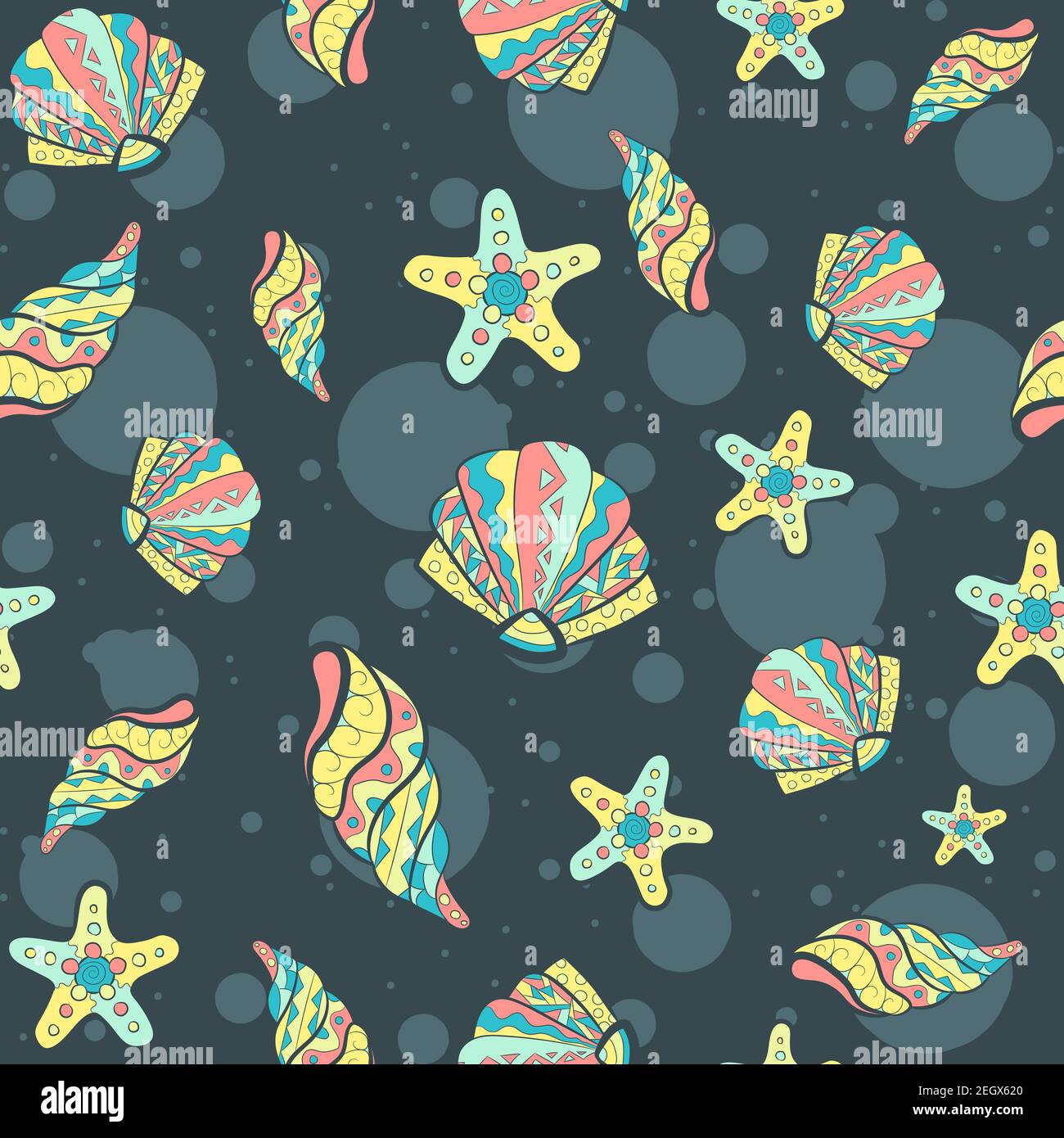 Colorful shells Stock Vector Images - Alamy