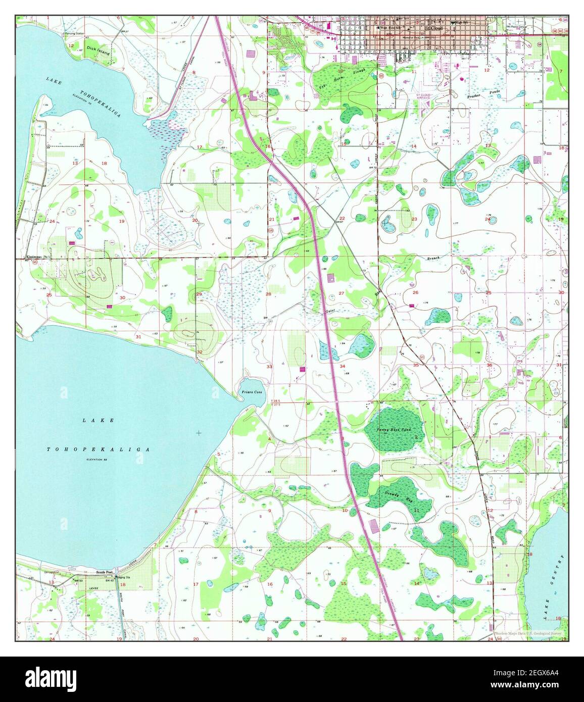 St Cloud South, Florida, map 1953, 1:24000, United States of America by ...