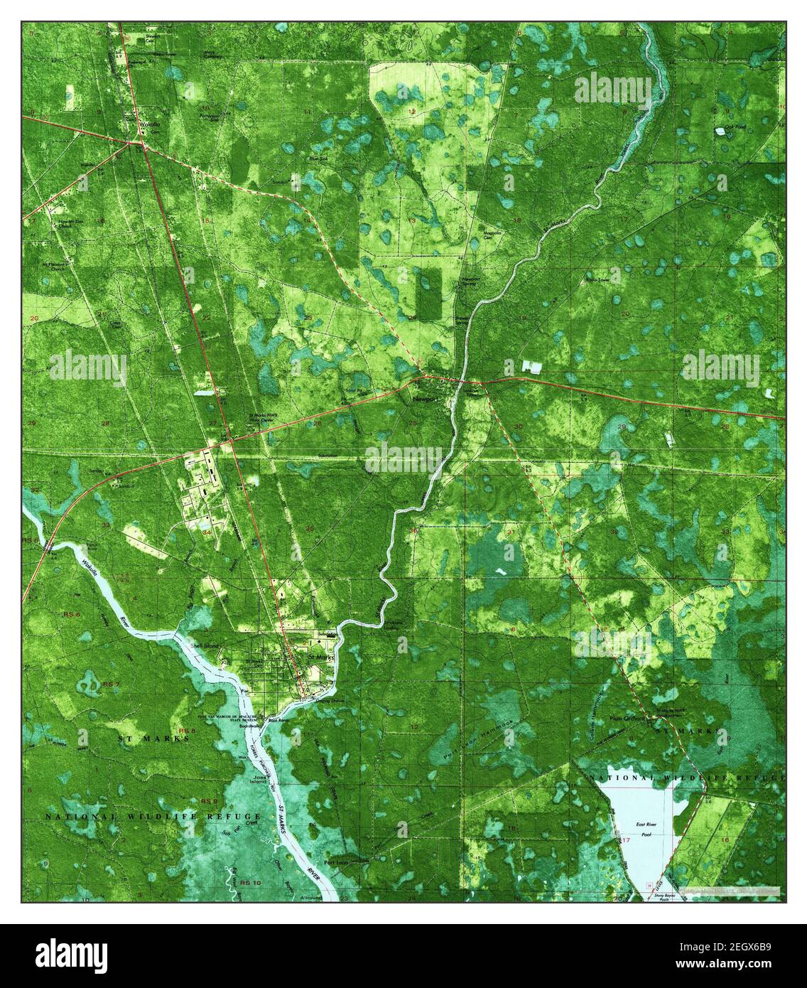 St Marks, Florida, map 1982, 1:24000, United States of America by ...