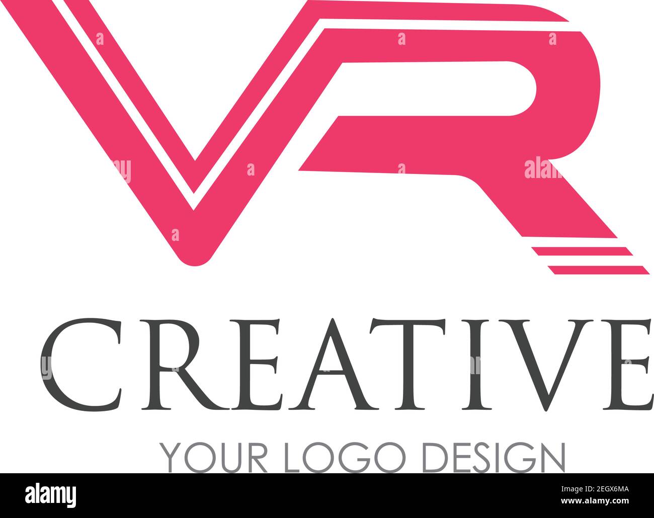 VR Letter Logo Design with Creative Modern Trendy Stock Vector Image ...
