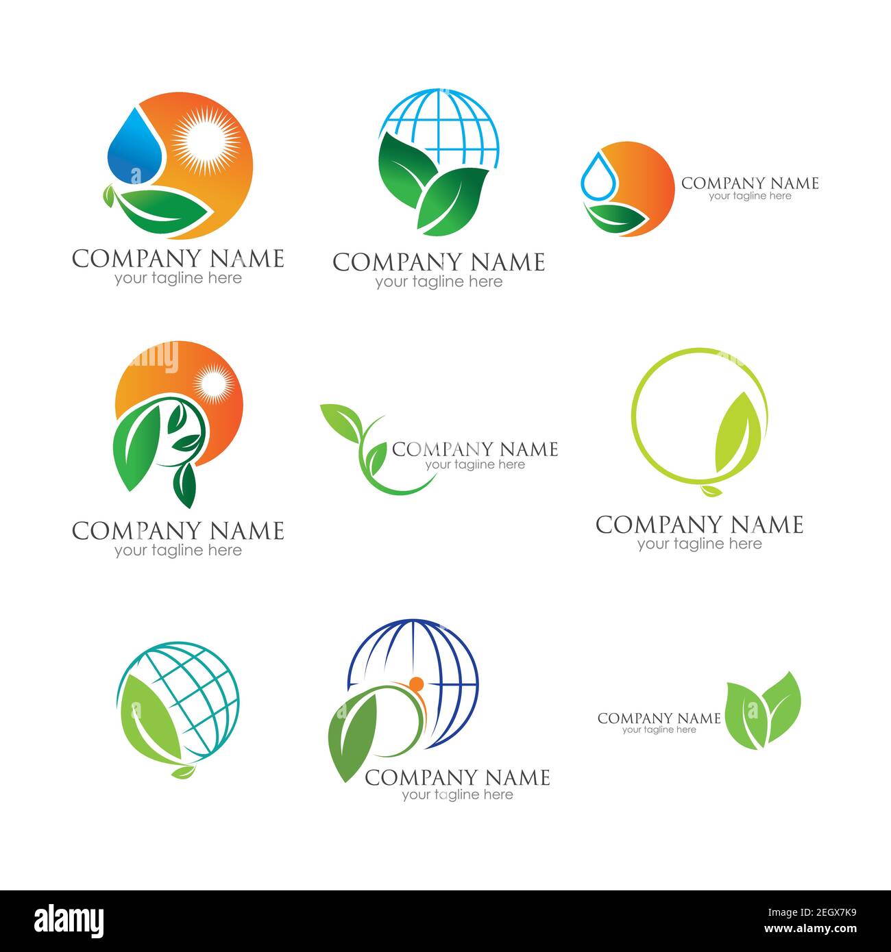 go green logo symbol vector illustration design template Stock Vector ...