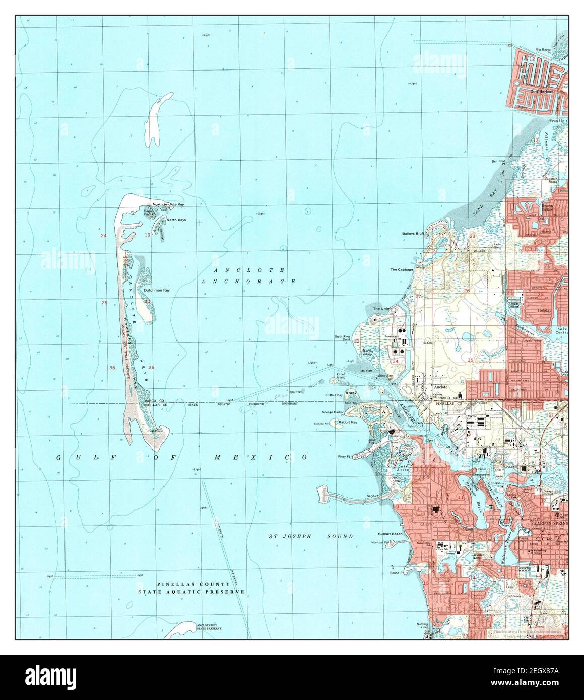 Tarpon Springs, Florida, map 1995, 1:24000, United States of America by ...