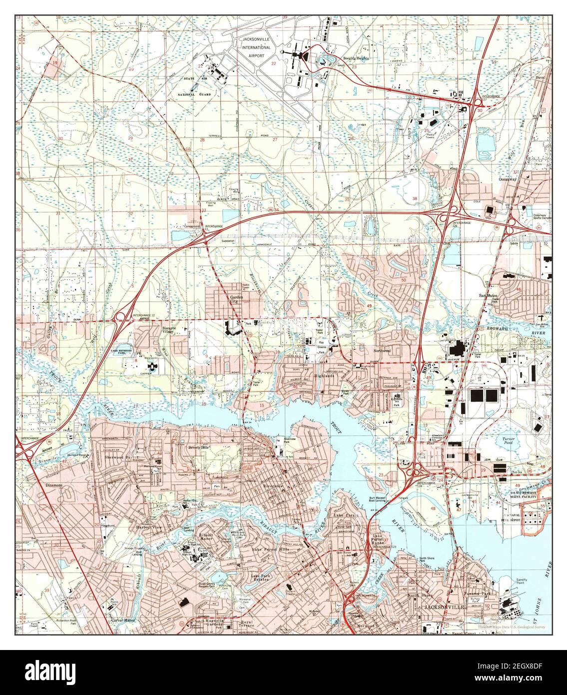 Trout River, Florida, map 1994, 1:24000, United States of America by ...