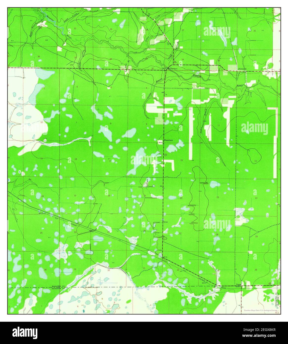 Verna, Florida, map 1944, 1:24000, United States of America by Timeless ...