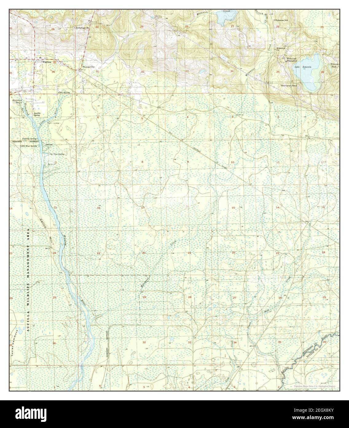 Wacissa, Florida, map 1955, 1:24000, United States of America by ...