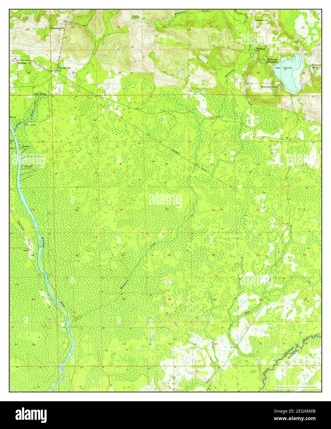 Wacissa, Florida, map 1955, 1:24000, United States of America by ...