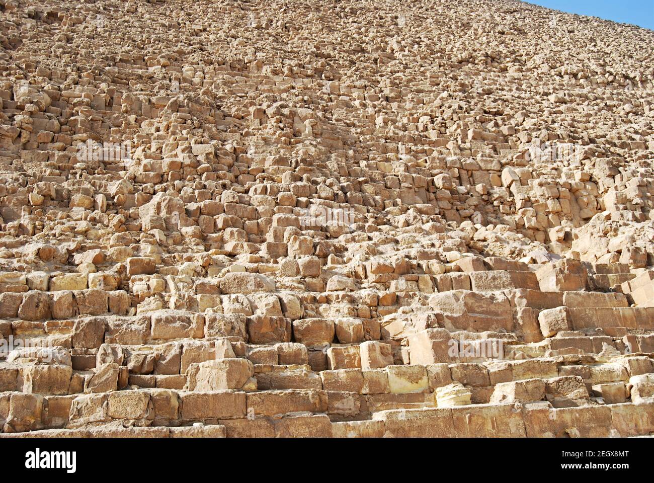 Blocks of the Great Pyramid of Cheops in Cairo. Egypt Stock Photo - Alamy
