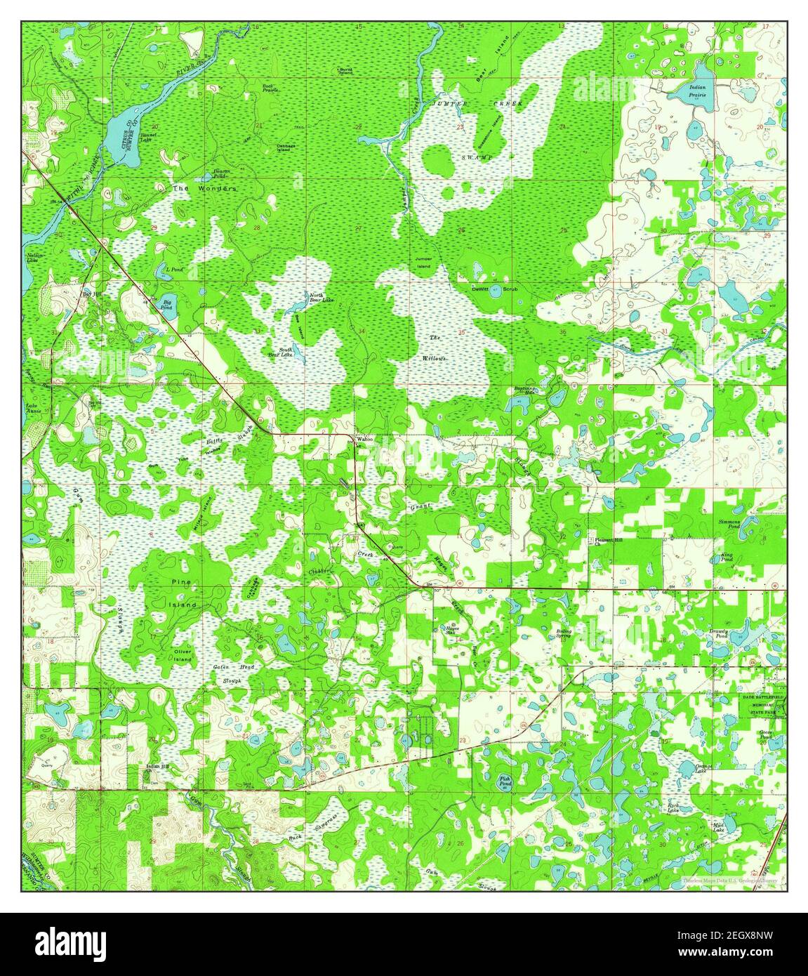 Wahoo, Florida, map 1958, 1:24000, United States of America by Timeless ...