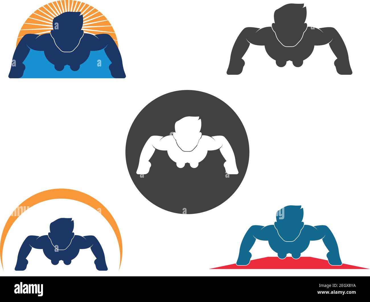 push up icon logo vector illustration design template Stock Vector ...