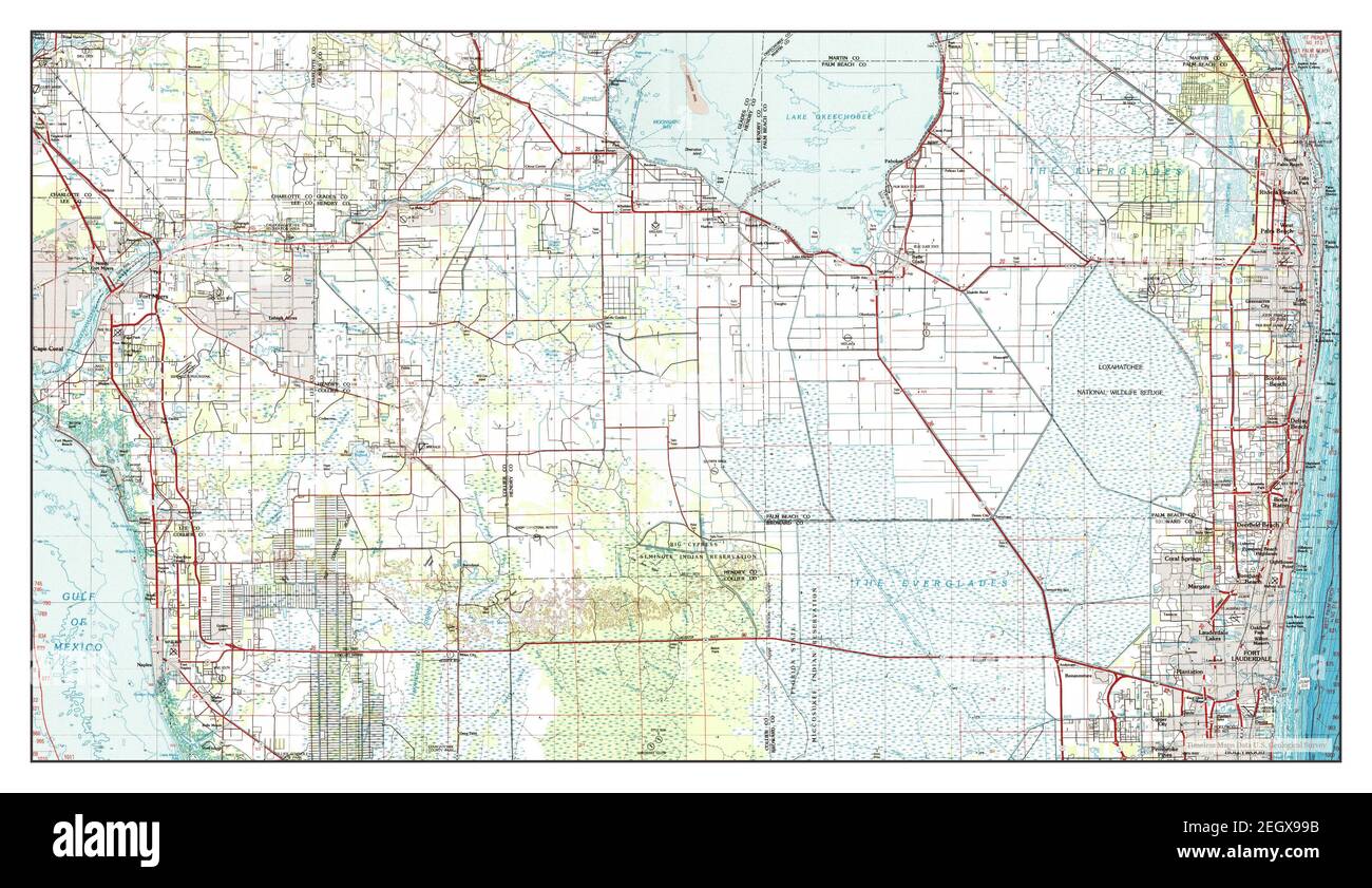 West Palm Beach, Florida, map 1987, 1:250000, United States of America ...
