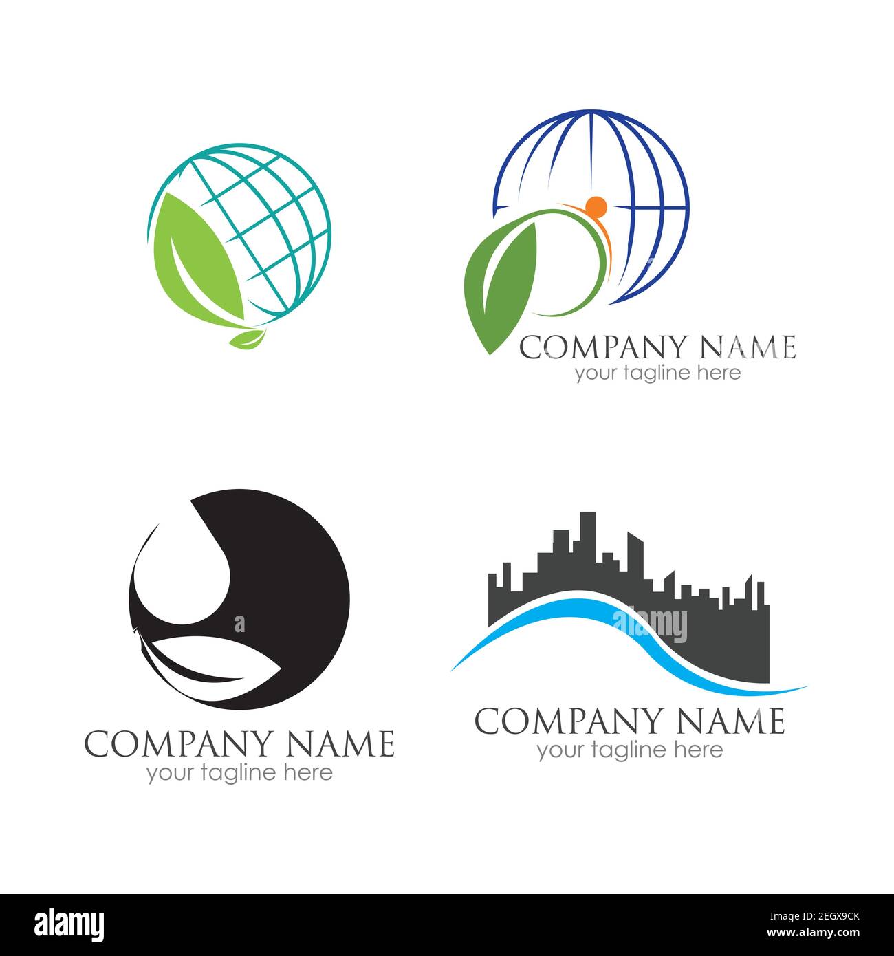 go green logo symbol vector illustration design template Stock Vector ...