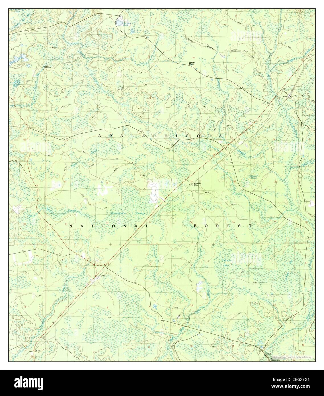 Wilma, Florida, map 1990, 1:24000, United States of America by Timeless ...