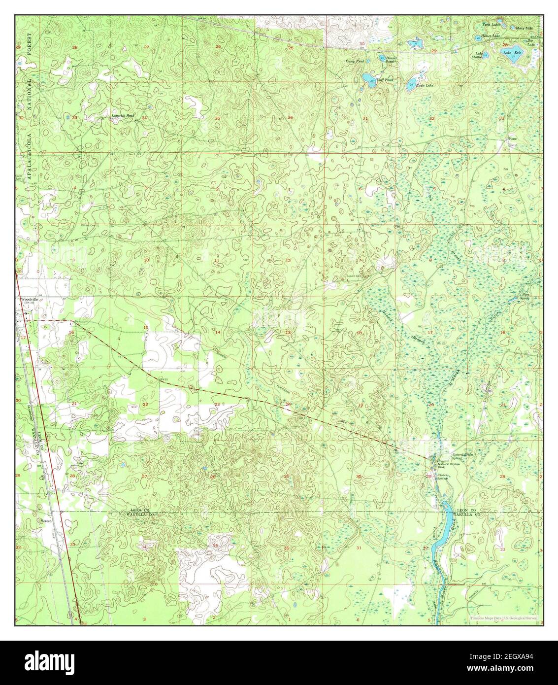 Woodville, Florida, map 1954, 1:24000, United States of America by ...