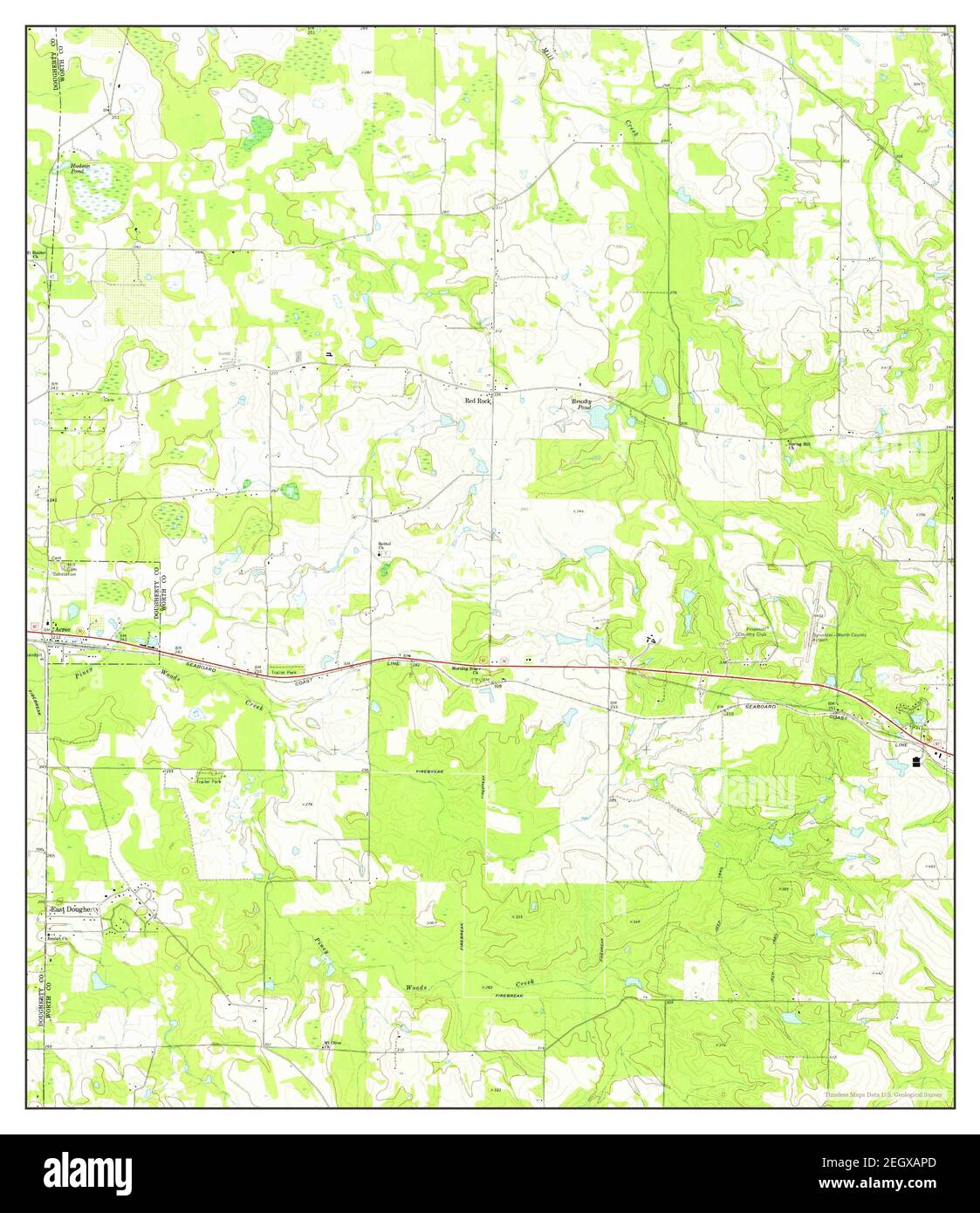 Acree, Georgia, map 1973, 1:24000, United States of America by Timeless ...