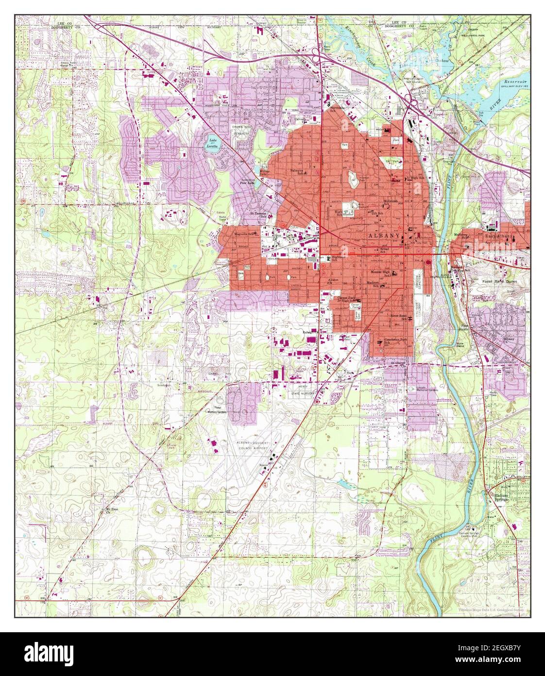 Albany West, Georgia, map 1997, 1:24000, United States of America by ...