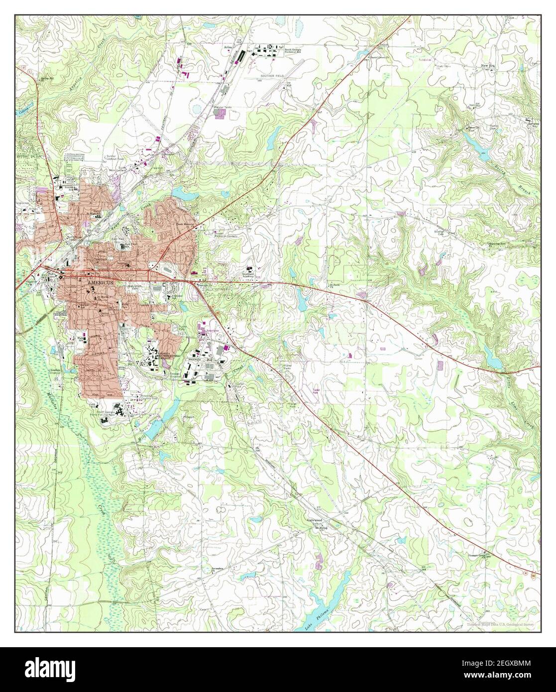 Americus, Georgia, map 1973, 1:24000, United States of America by ...