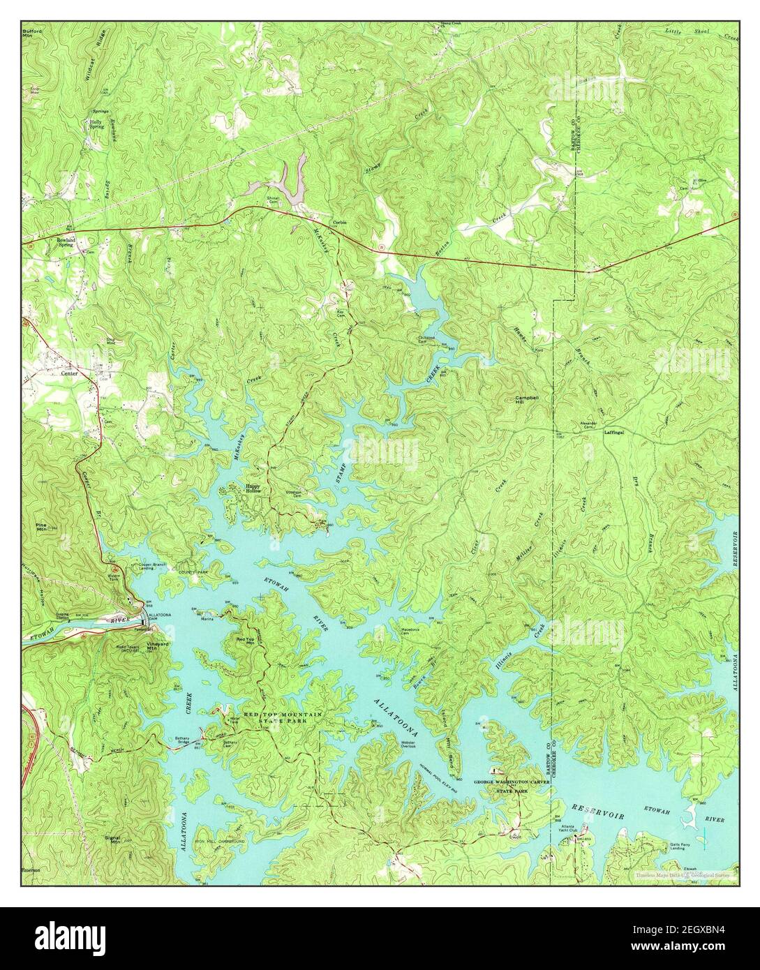 Allatoona Dam, Georgia, map 1968, 1:24000, United States of America by ...