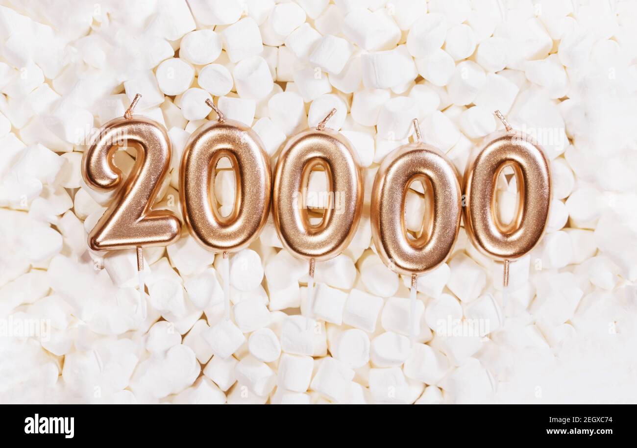 20000 followers card. Template for social networks, blogs. Background ...