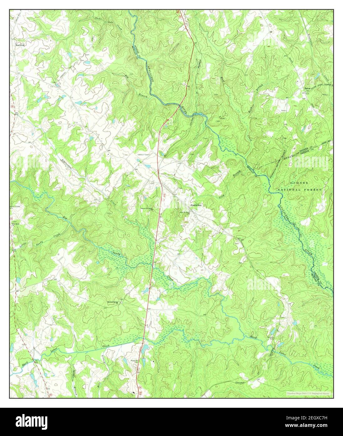 Apalachee, Georgia, map 1972, 1:24000, United States of America by ...