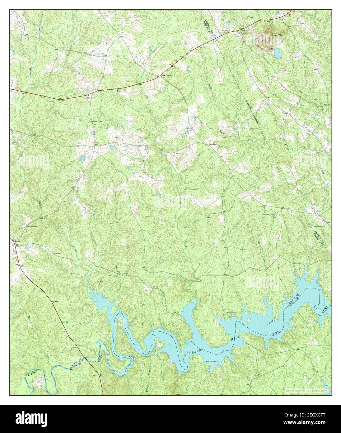 Aonia, Georgia, map 1972, 1:24000, United States of America by Timeless ...
