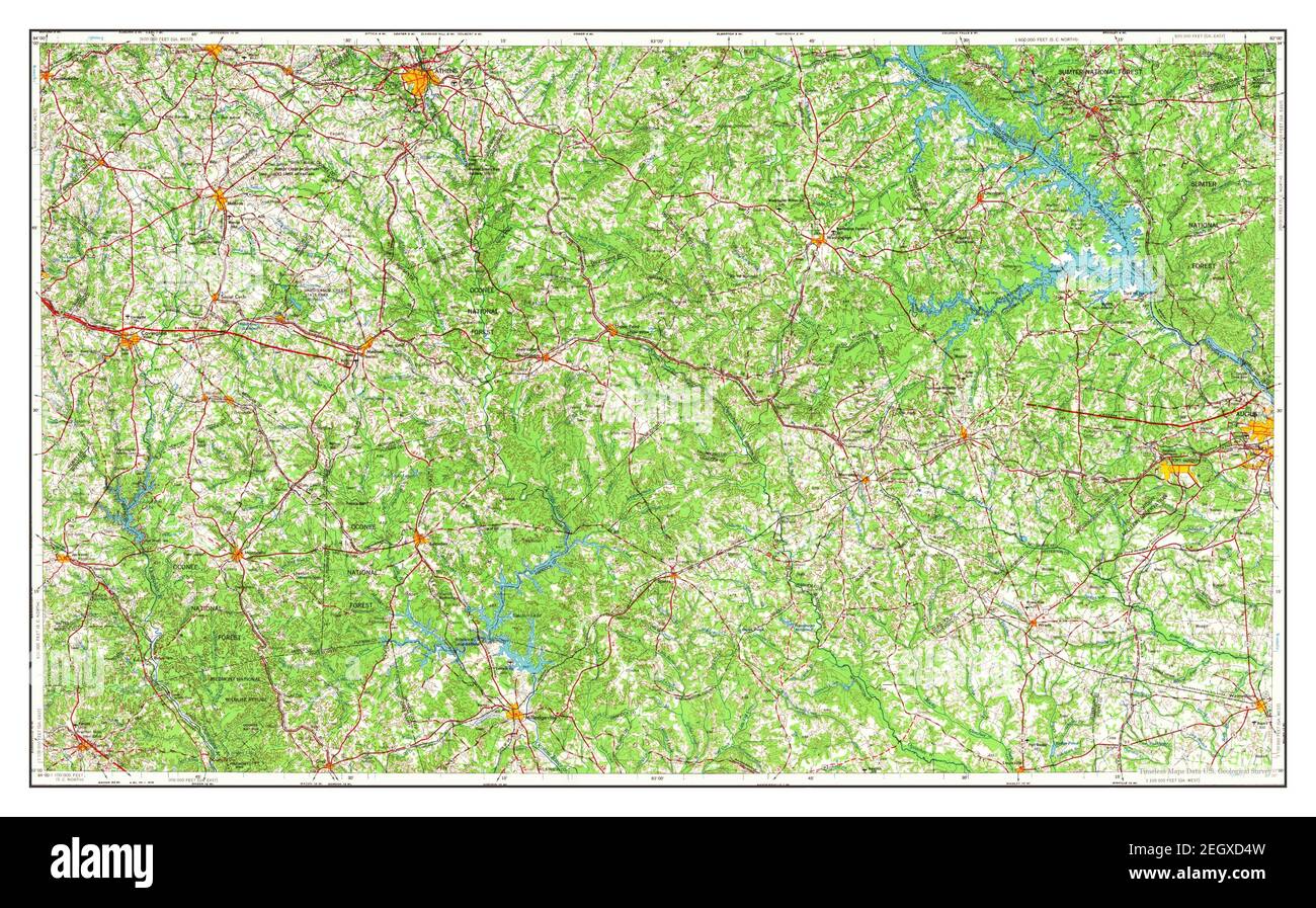Athens, Georgia, map 1953, 1:250000, United States of America by ...