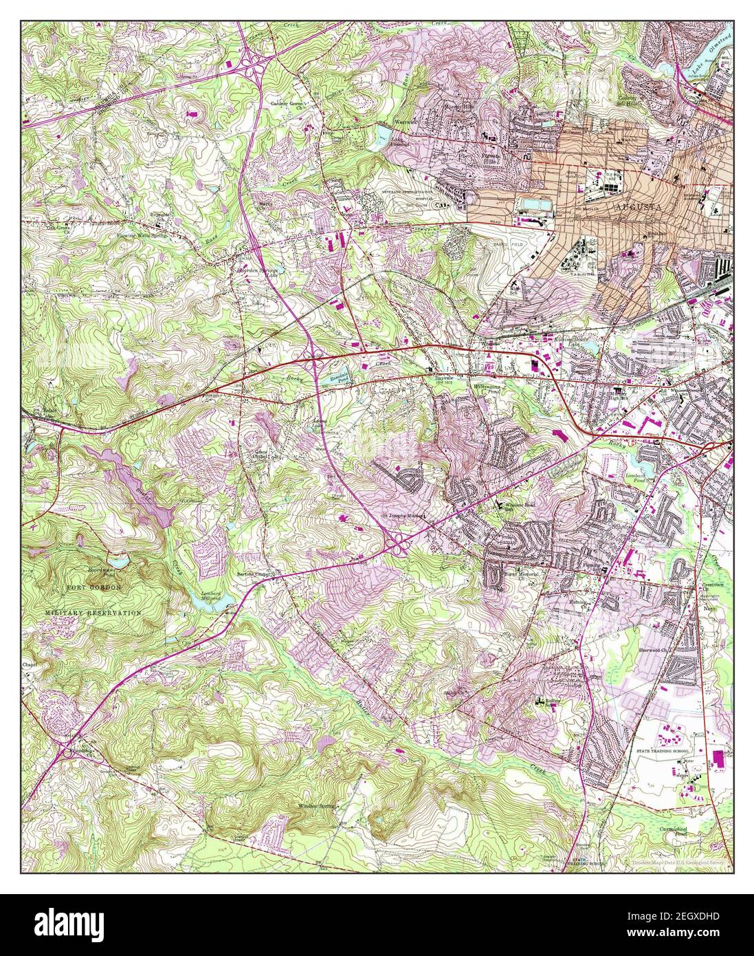 Augusta georgia map Cut Out Stock Images & Pictures - Alamy