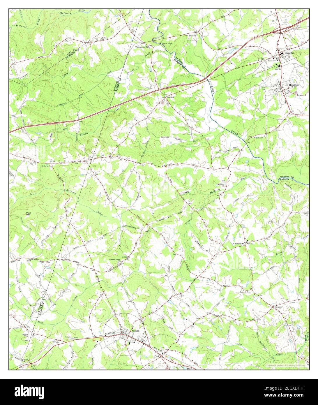 Auburn, Georgia, map 1964, 1:24000, United States of America by ...