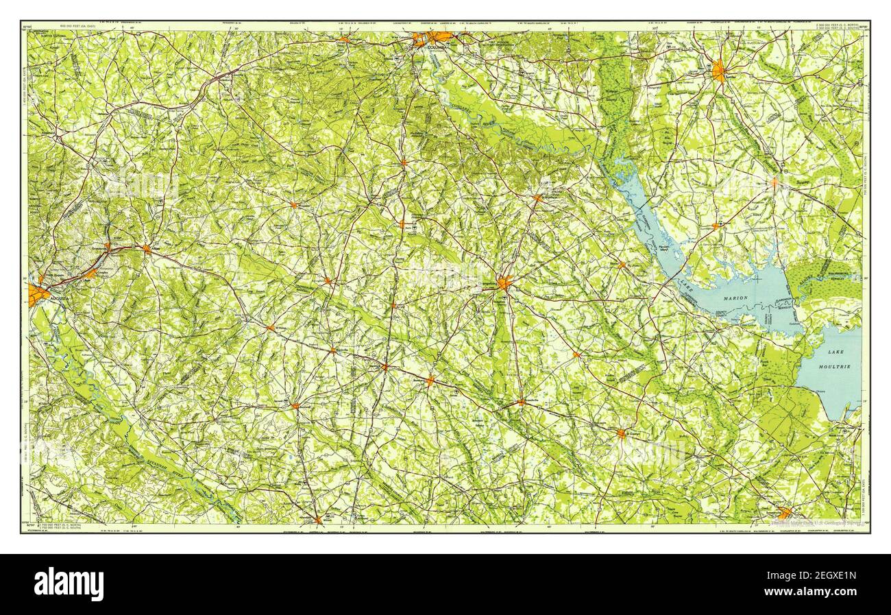 Augusta, Georgia, map 1954, 1:250000, United States of America by ...