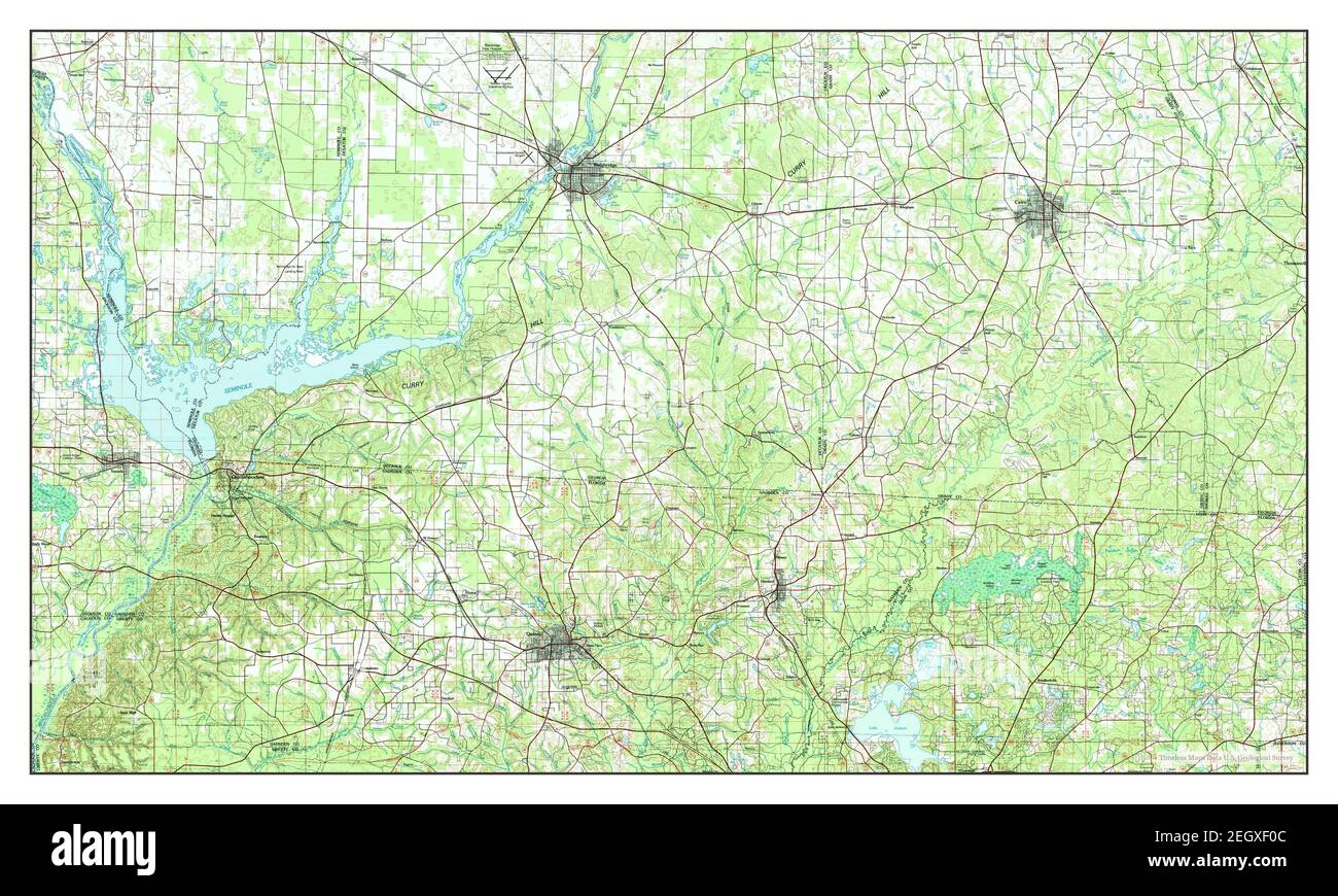 Bainbridge Georgia Map Cut Out Stock Images & Pictures - Alamy