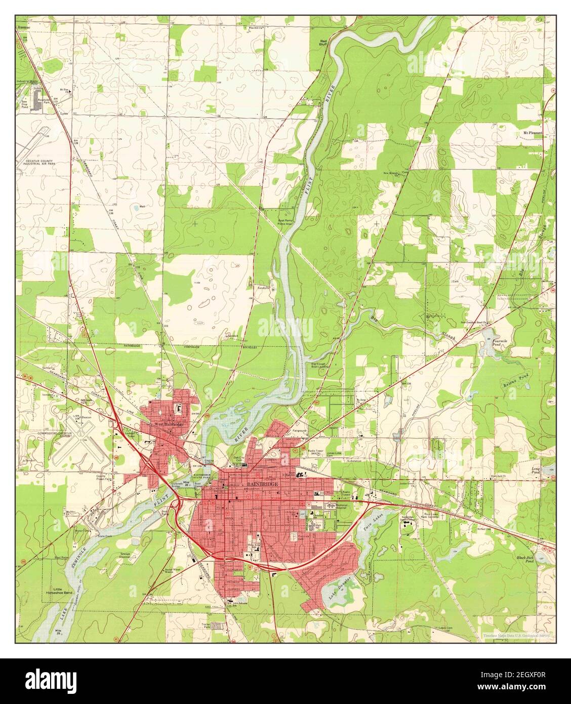 Bainbridge, Georgia, map 1974, 1:24000, United States of America by ...