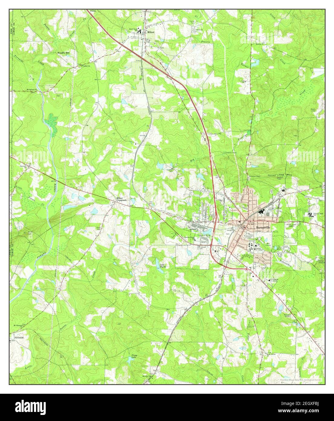 Barnesville, Georgia, map 1973, 1:24000, United States of America by ...