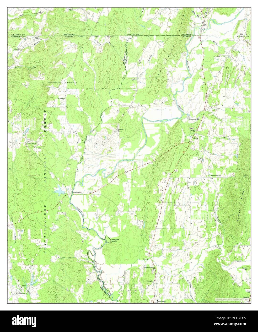 Beaverdale, Georgia, map 1972, 1:24000, United States of America by ...