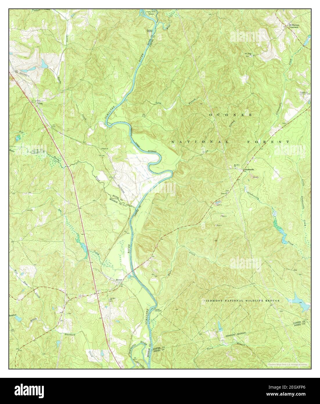 Berner, Georgia, map 1973, 1:24000, United States of America by ...