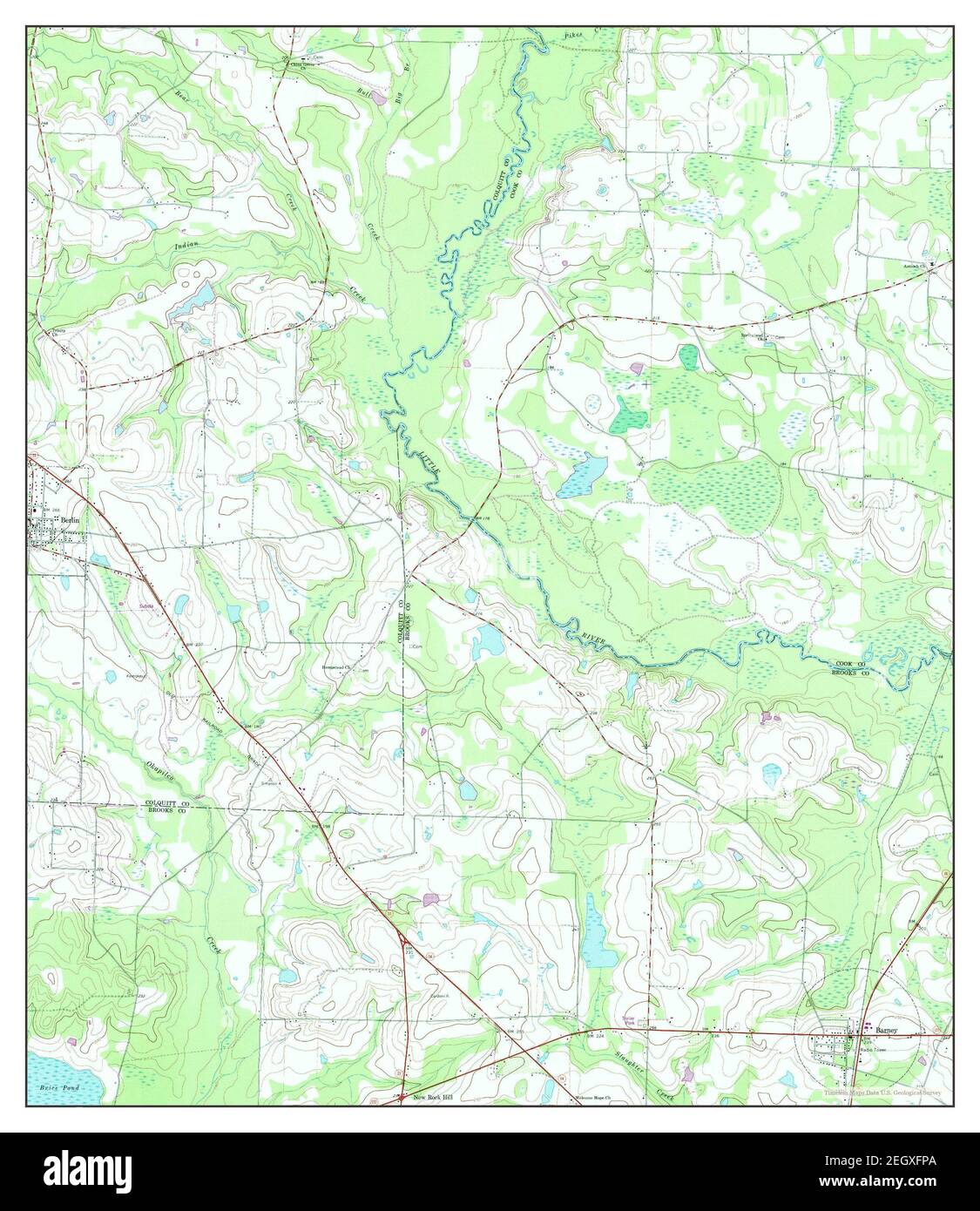 Berlin East, Georgia, map 1974, 1:24000, United States of America by ...
