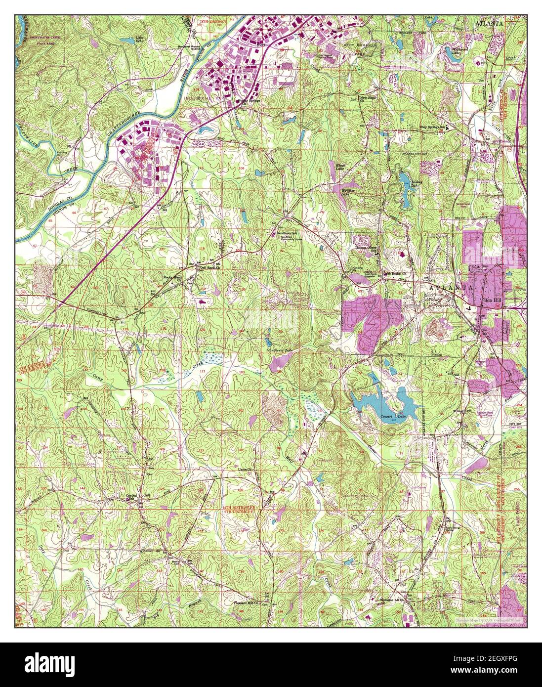 Ben hill county map hi-res stock photography and images - Alamy