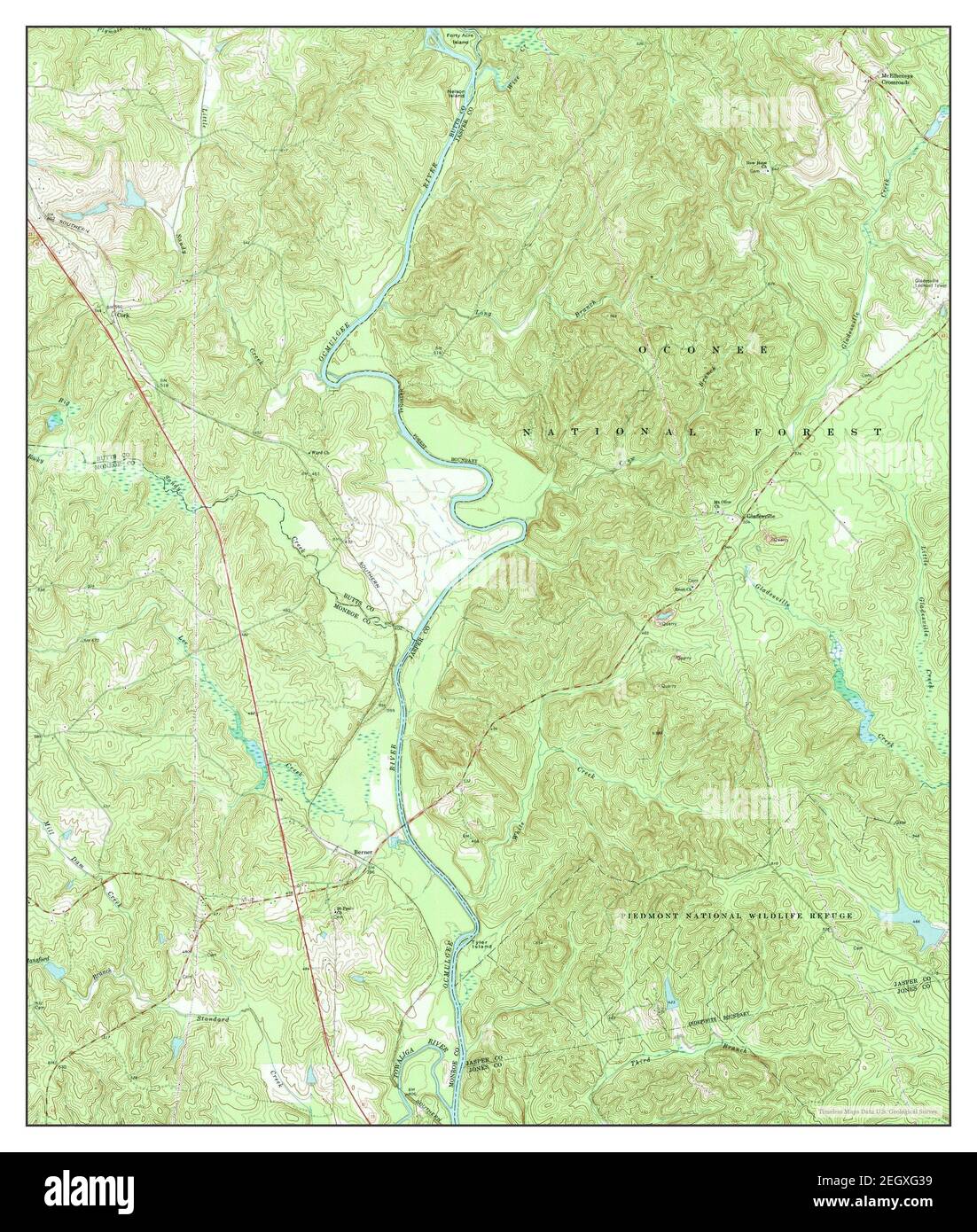 Berner, Georgia, map 1973, 1:24000, United States of America by ...