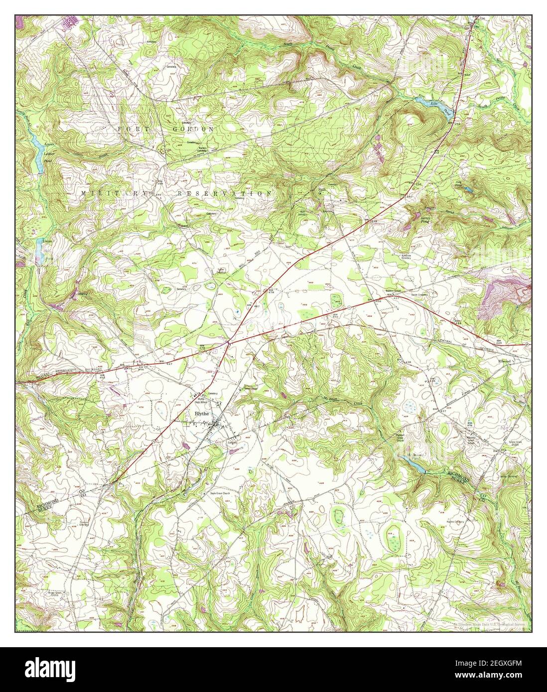 Blythe, Georgia, map 1948, 1:24000, United States of America by ...