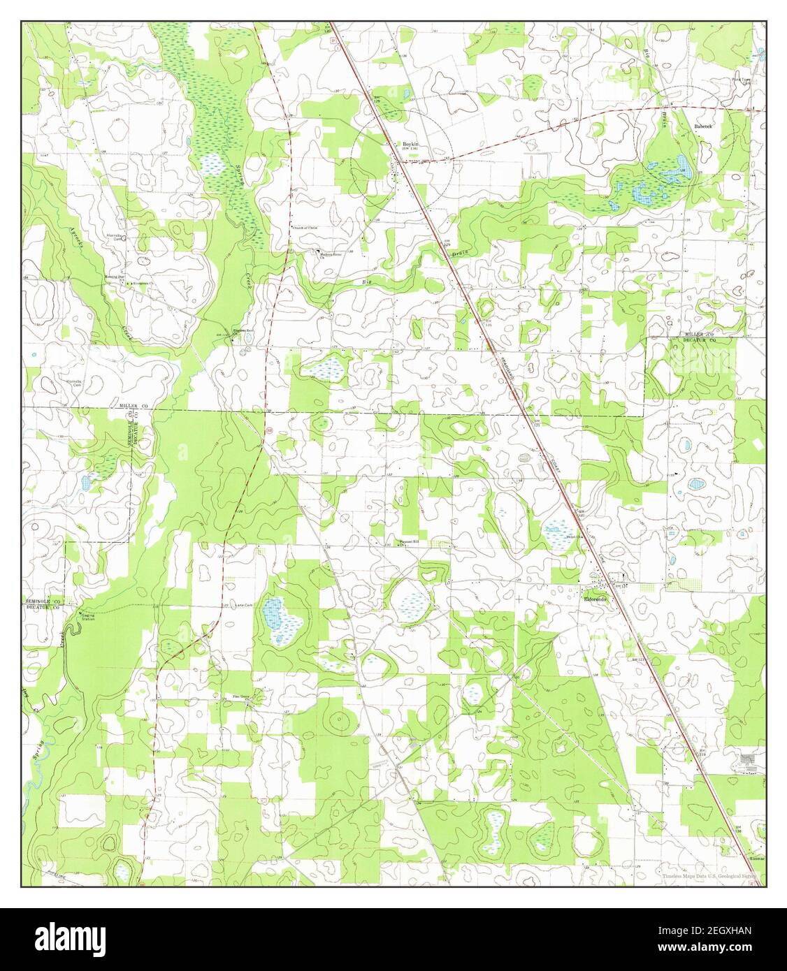 Boykin, Georgia, map 1974, 1:24000, United States of America by ...