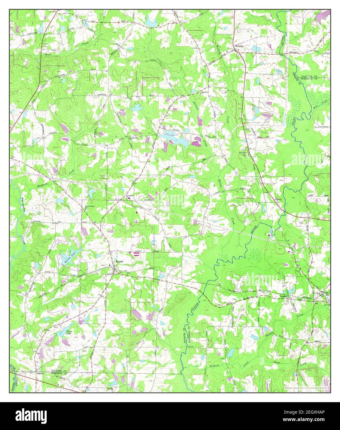 Brooks, Georgia, map 1965, 1:24000, United States of America by ...