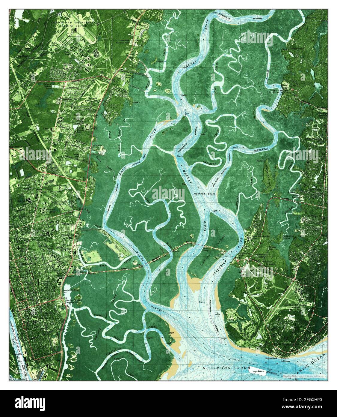 Brunswick georgia map hi-res stock photography and images - Alamy