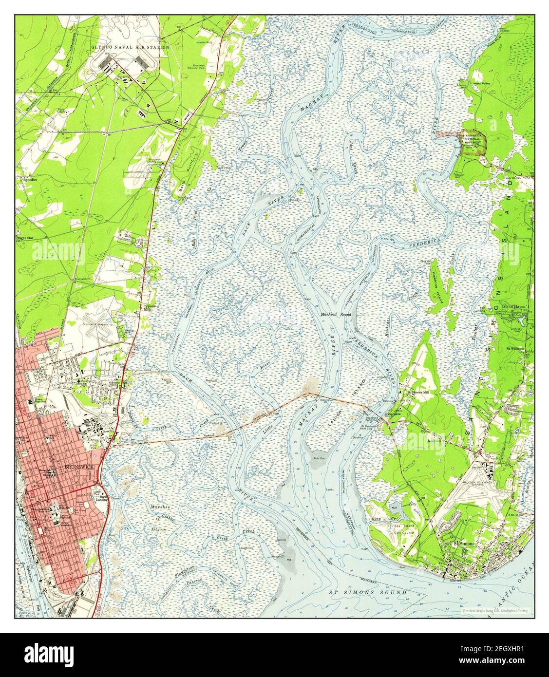 Brunswick georgia map hi-res stock photography and images - Alamy