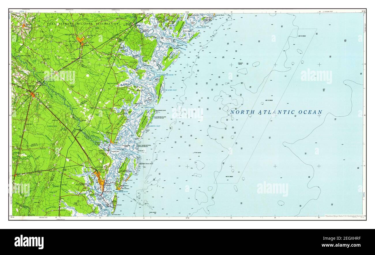 Brunswick georgia map hi-res stock photography and images - Alamy