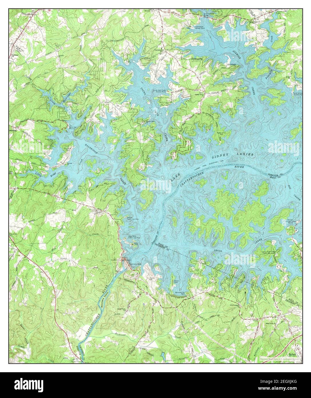 Map of buford hi-res stock photography and images - Alamy