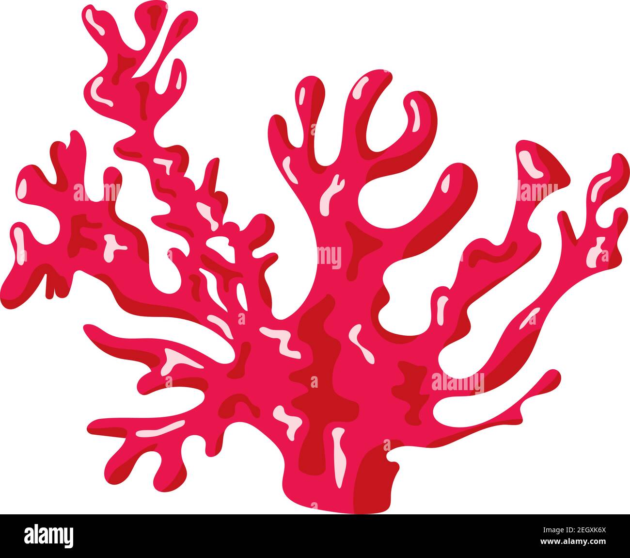 Red Coral Silhouette