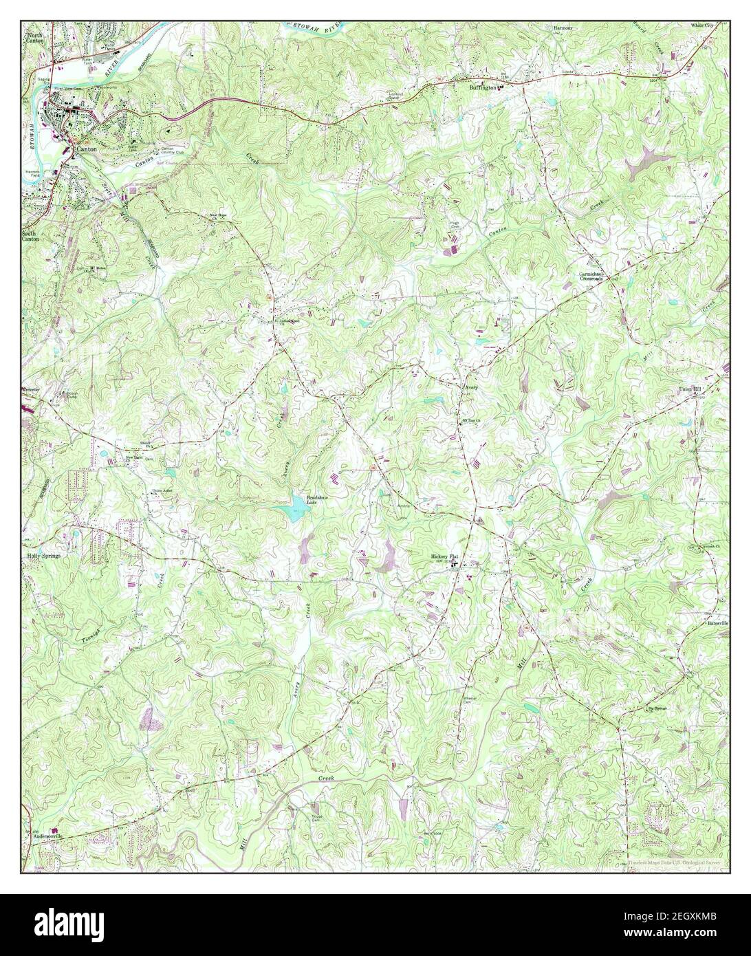 Map of canton georgia hi-res stock photography and images - Alamy
