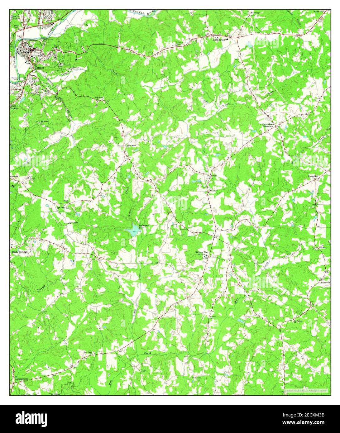 Map of canton georgia hi-res stock photography and images - Alamy