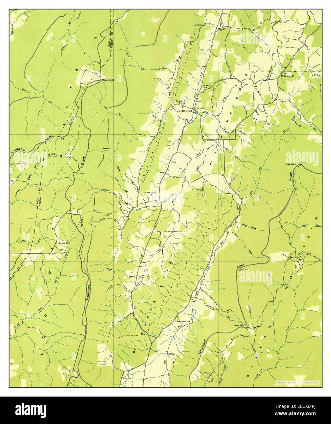 Cedar Grove, Georgia, map 1936, 1:24000, United States of America by ...